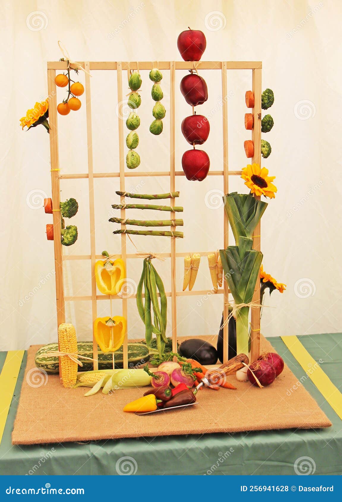 Display of Fruit and Vegetables. Stock Photo - Image of exhibit, nature ...