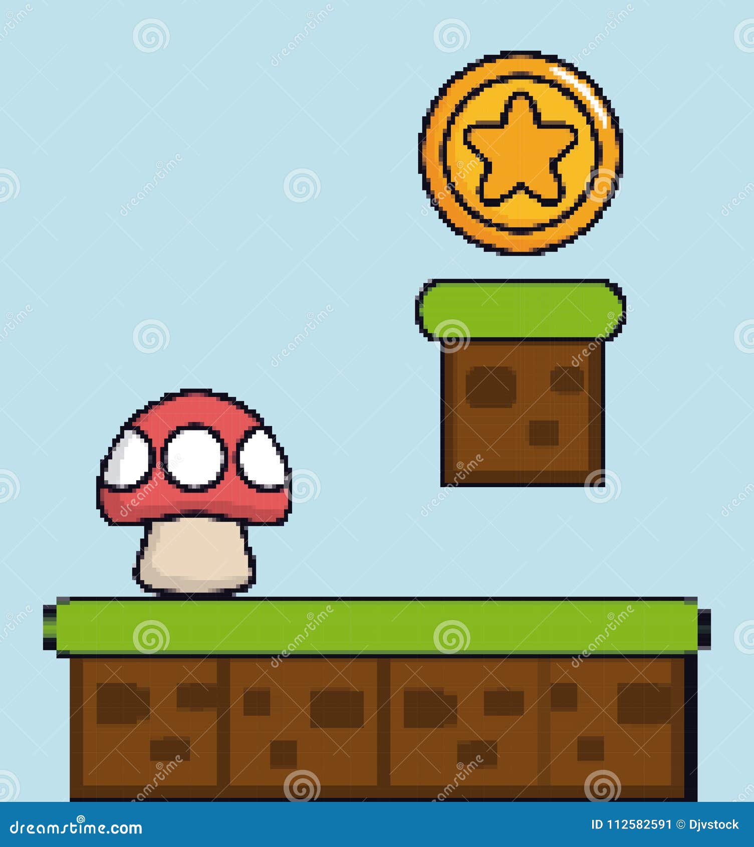 Display Game Pixel Interface Stock Vector - Illustration of interface ...