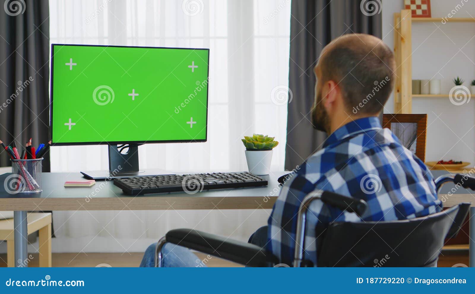 Display with green screen stock photo. Image of disability - 187729220