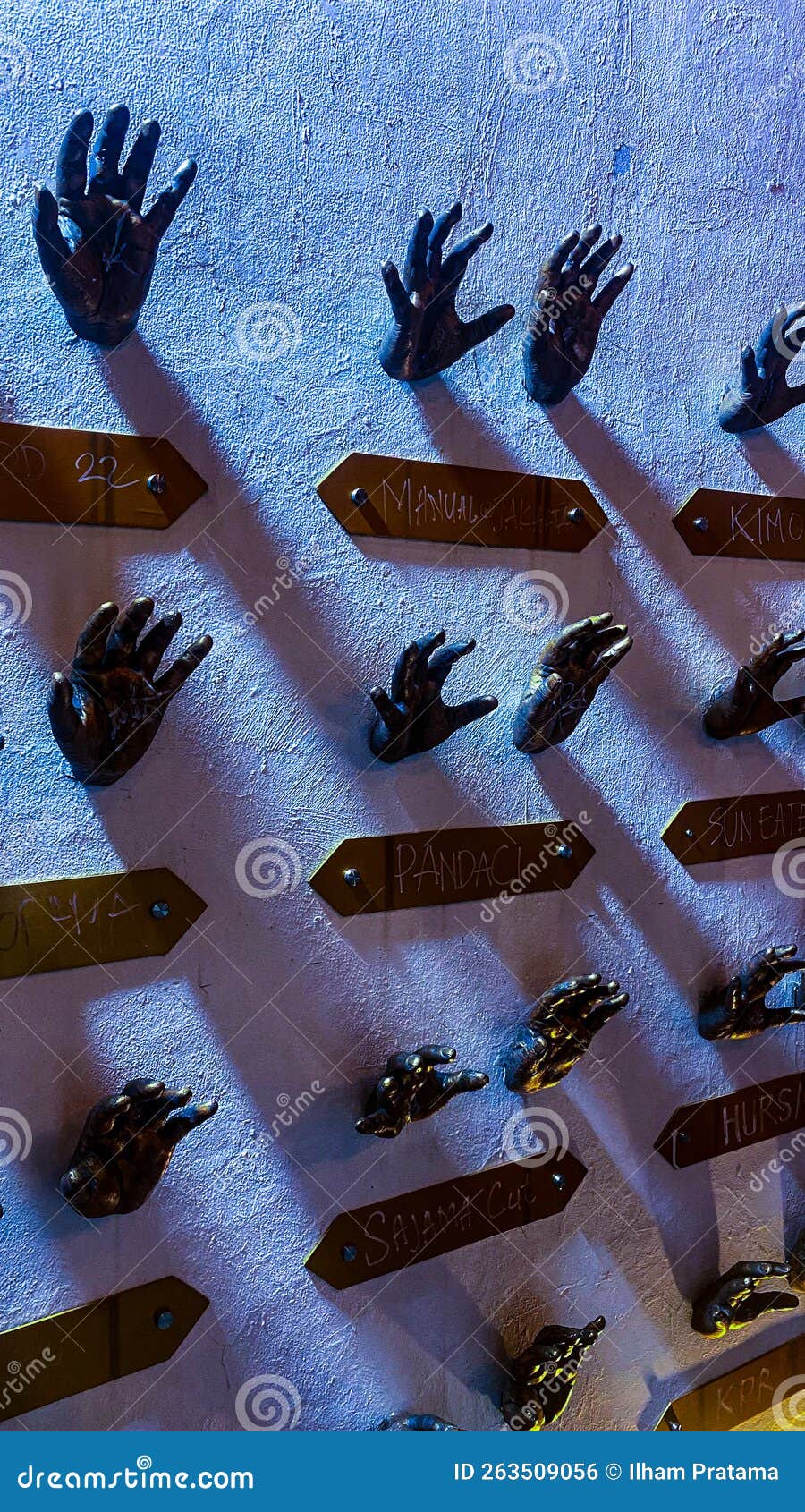 A Display of Handprints of Several People Editorial Photo - Image of ...