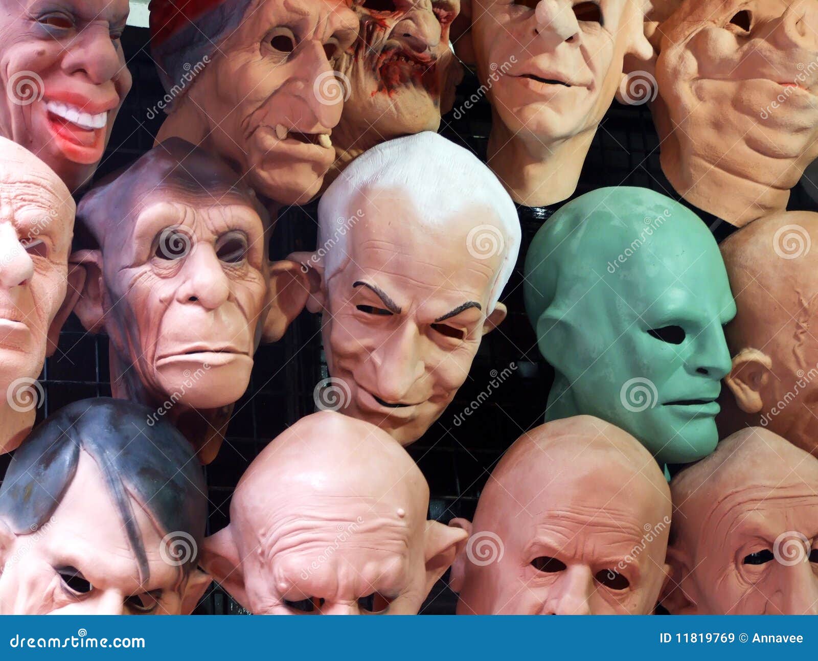 Display Of Human And Animal Masks Royalty-Free Stock Photo ...