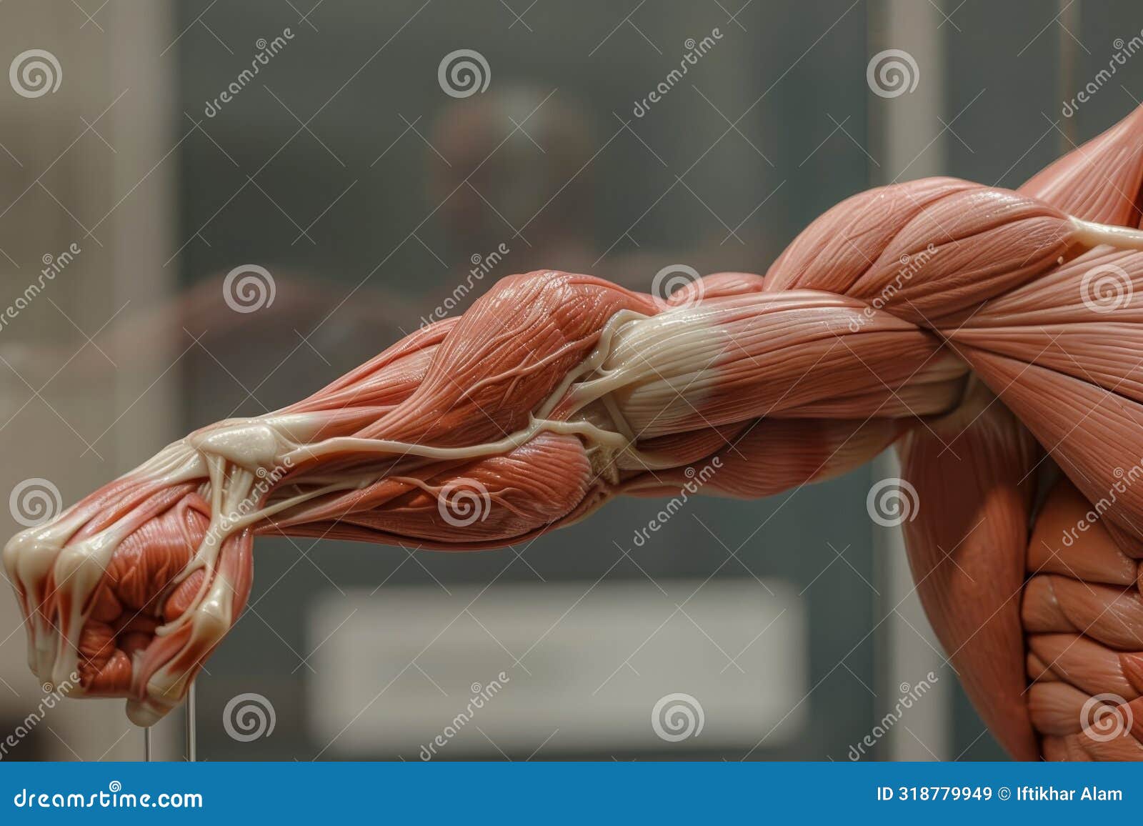 Display of Human Muscles in a Museum Setting, Showcasing the Anatomy ...