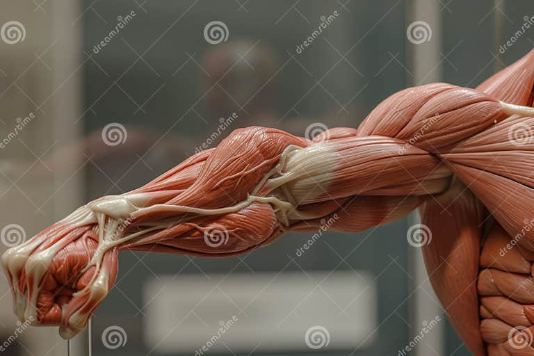 Display of Human Muscles in a Museum Setting, Showcasing the Anatomy ...