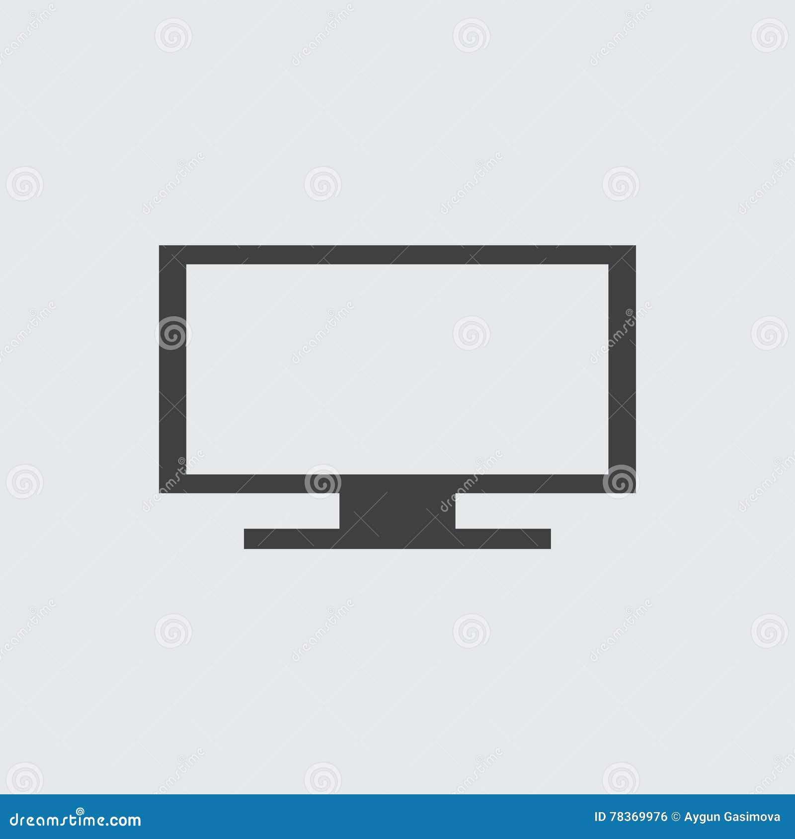 Display icon illustration stock vector. Illustration of flat - 78369976