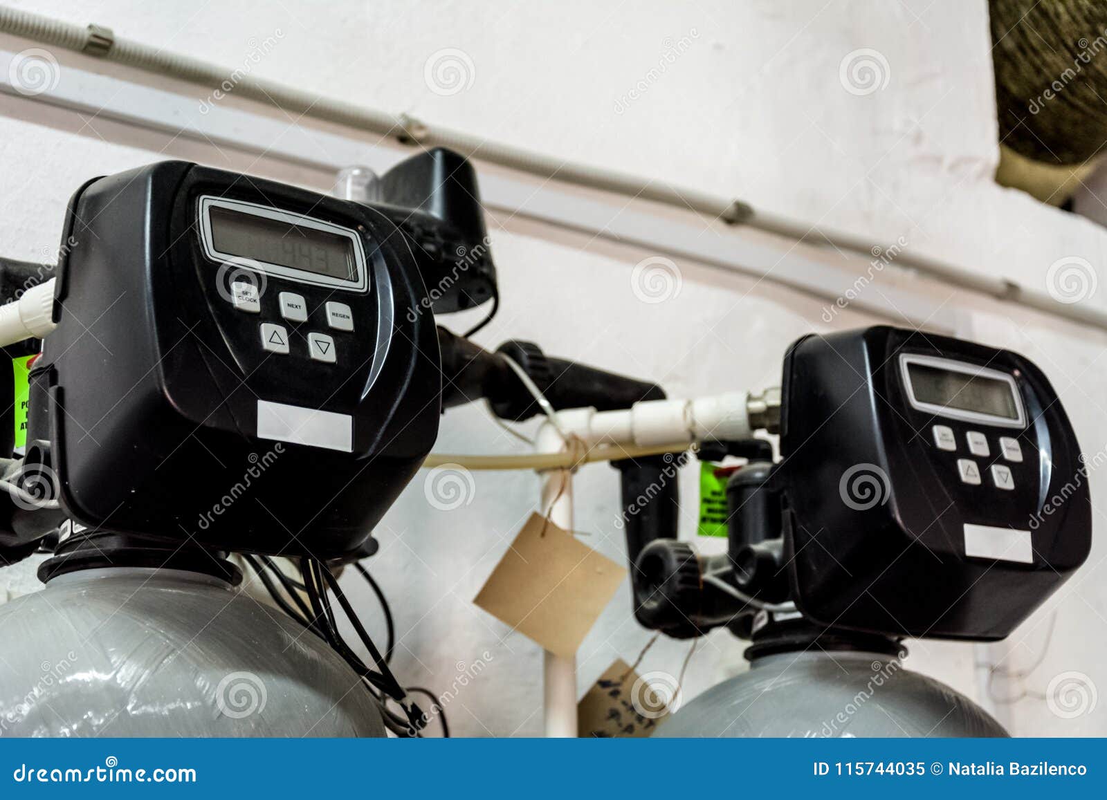 Display of Industrial Water Filter Stock Image - Image of business ...