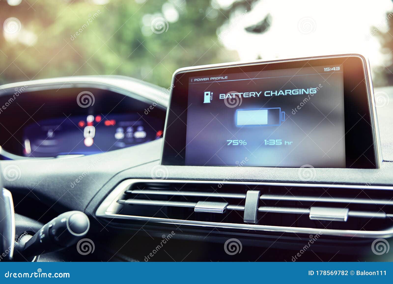 Display Informs about Battery Charge Level Stock Photo - Image of ...