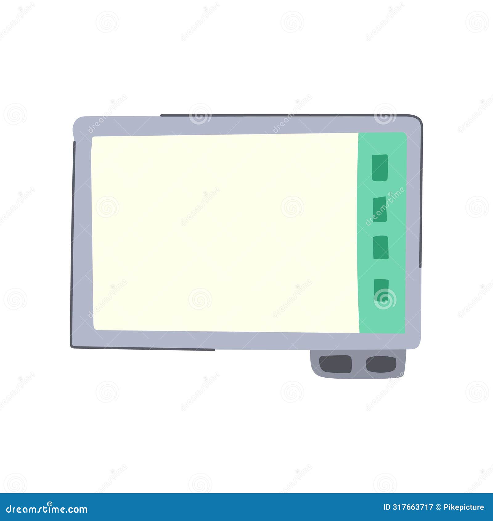 Display Interactive Smartboard Cartoon Vector Illustration Stock Vector ...