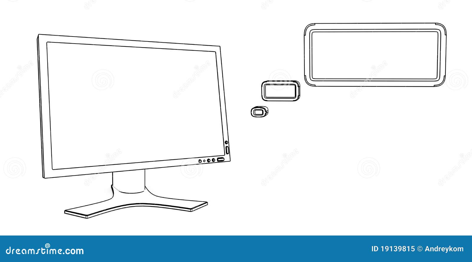 Display with message box stock illustration. Illustration of talking ...