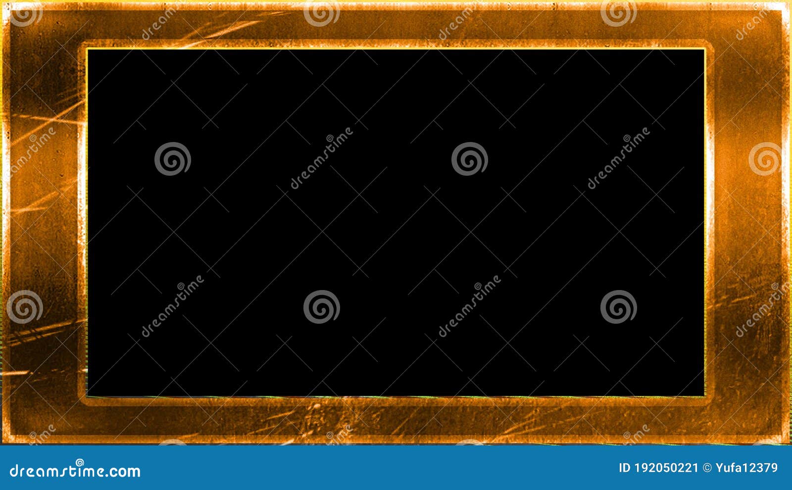 Display Metallic Interface Overlays. Picture Frame on Isolated ...