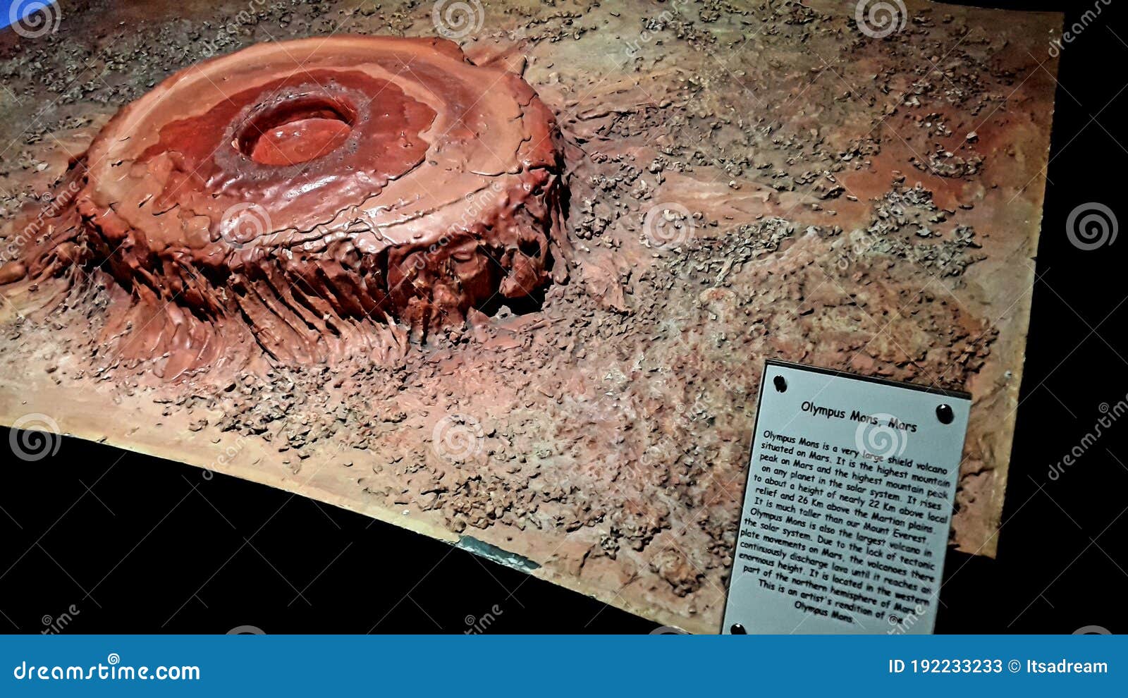 Display of a Model of Olympus Volcano on Mars. Editorial Stock Photo ...