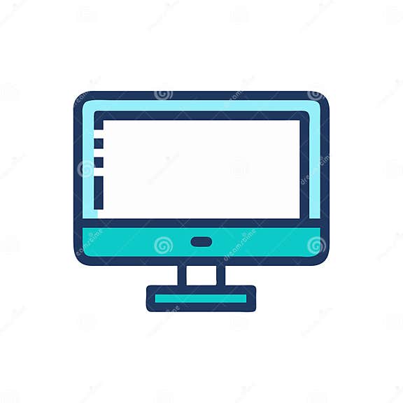 Display Monitor Icon for Computer Use Stock Vector - Illustration of ...