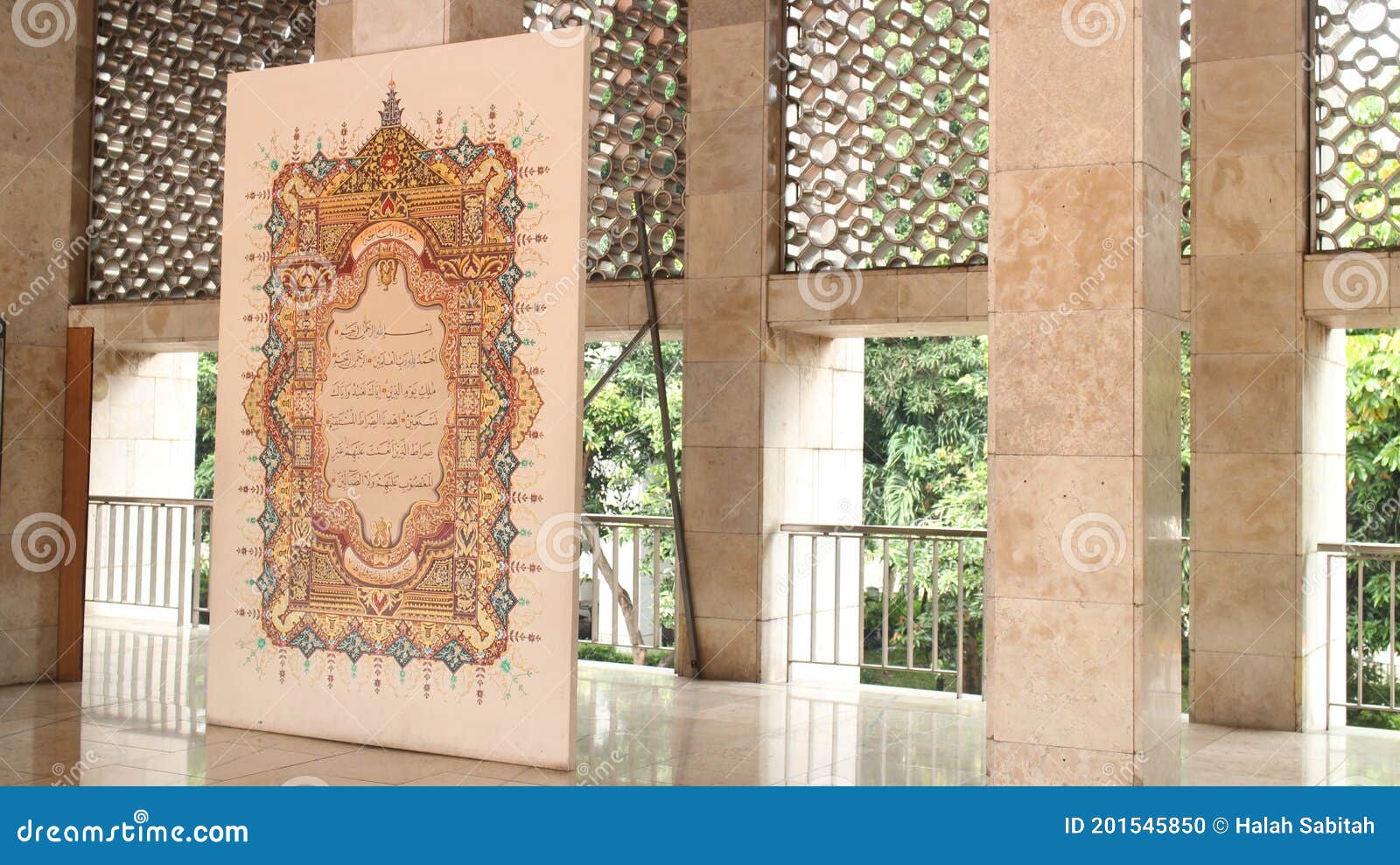 Display at Mosque in Jakarta Stock Photo - Image of display, mosque ...
