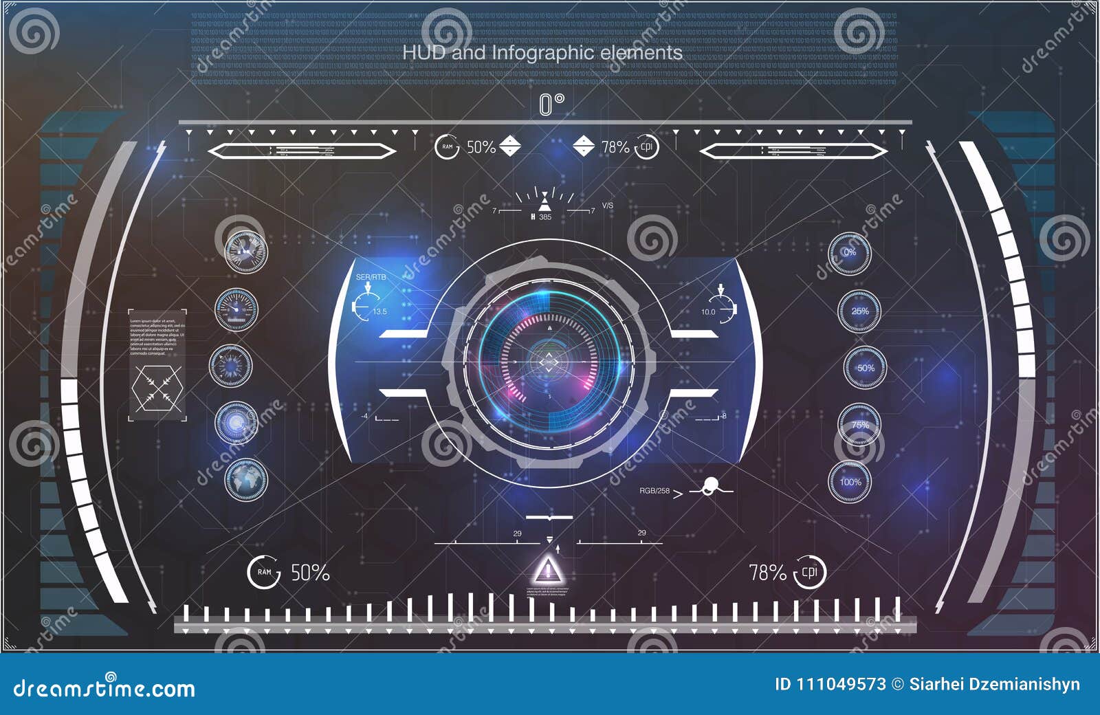 Display Navigation Elements for the Web and App. Futuristic User ...