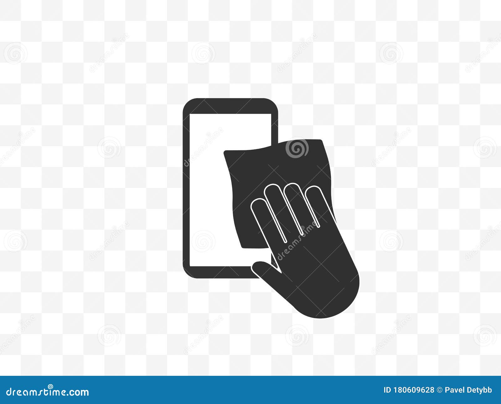 Display Phone Clean, Disinfection Icon. Vector Illustration, Flat ...