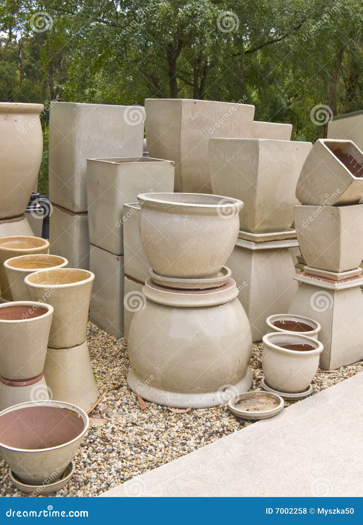 Display of pots for sale stock photo. Image of display - 7002258