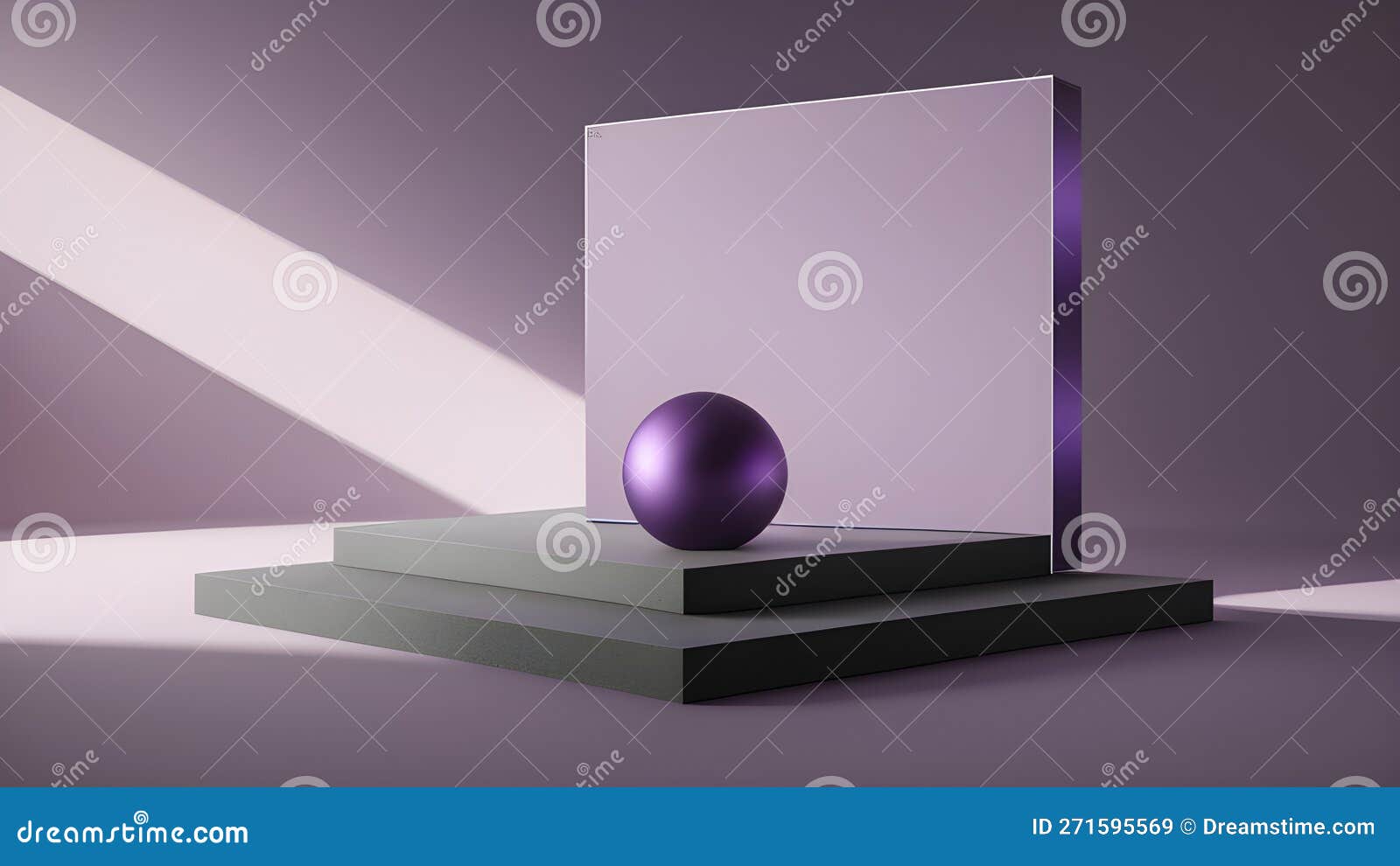 Podium Abstract Studio Room with Geometric Platform for Mockup Display ...