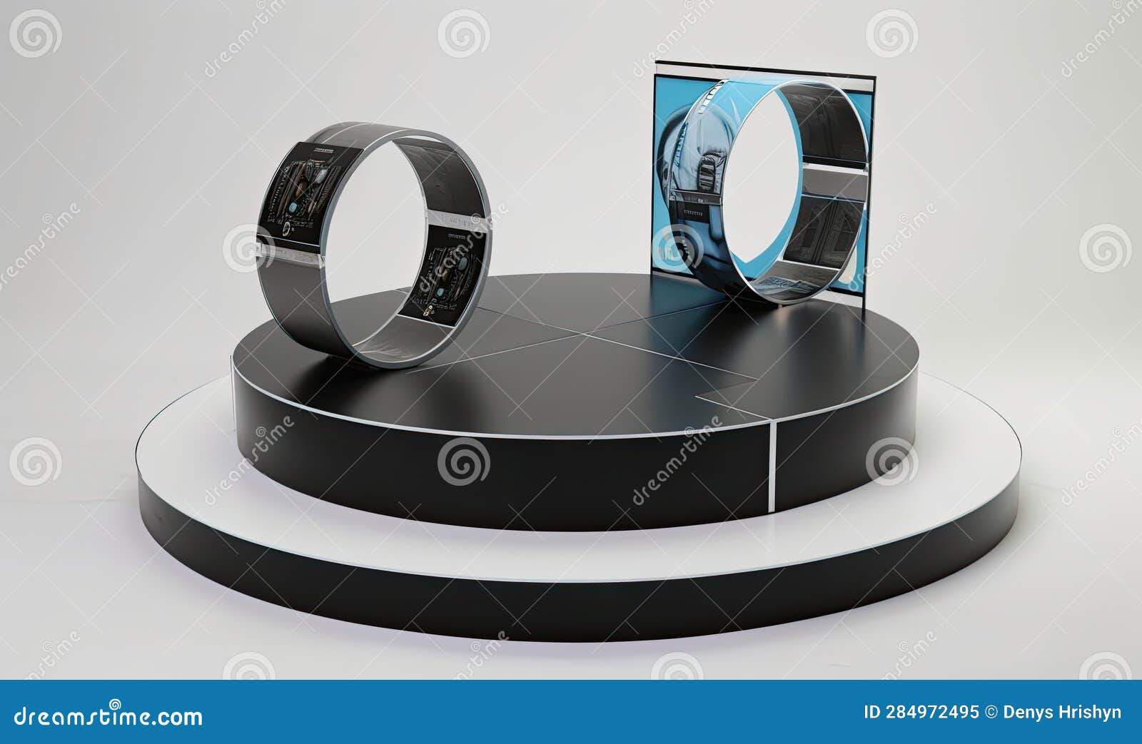 Display Product on a Circular Podium Stand Stock Illustration ...
