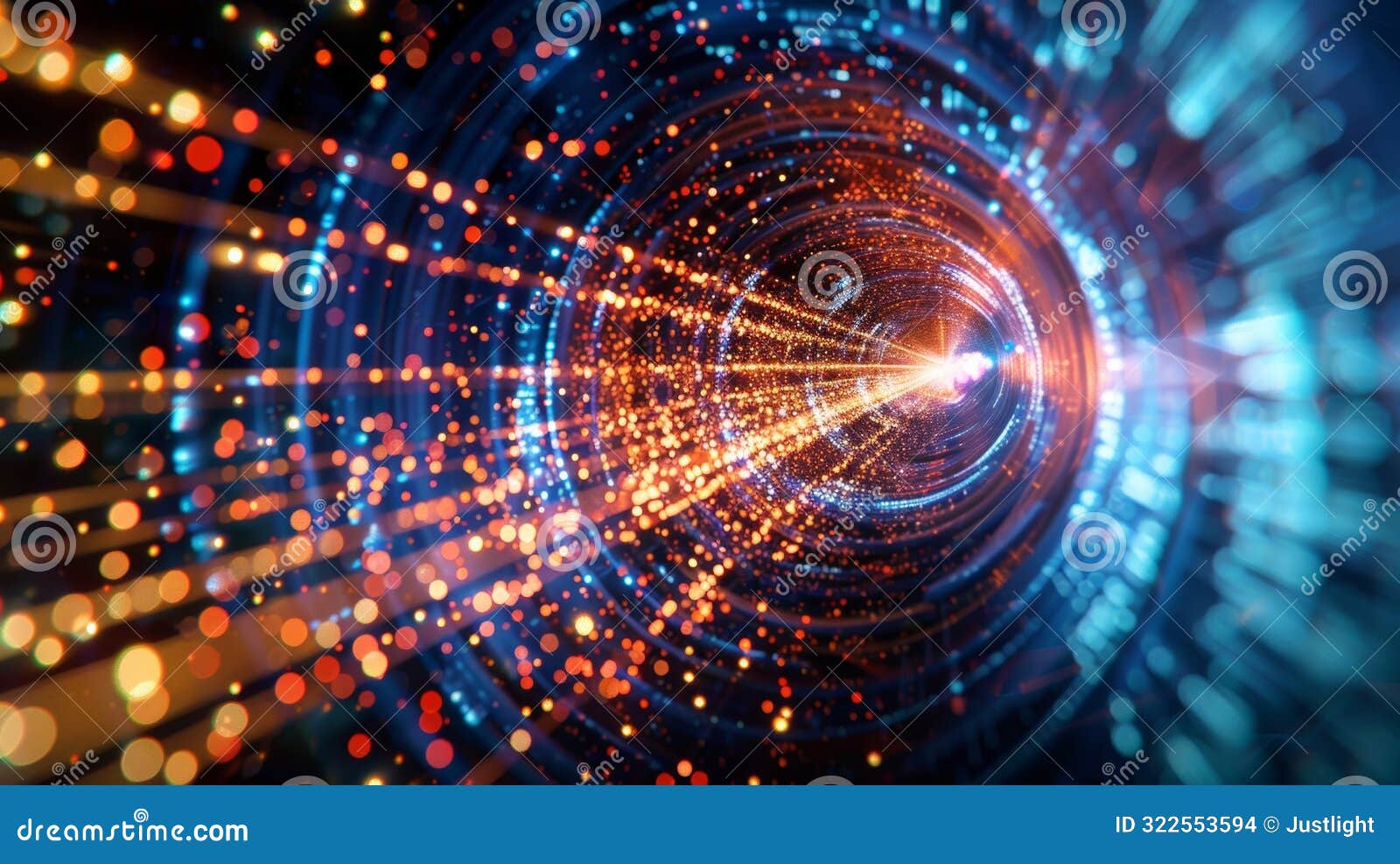 A Display of Pulsating Lights Representing the Energy Exchange between ...