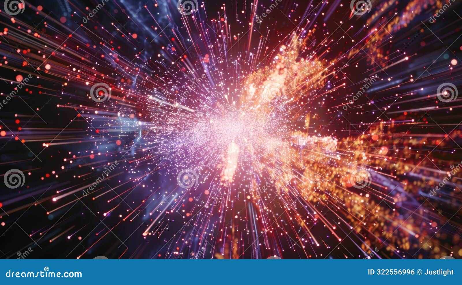 A Display of Rapid and Explosive Particle Collisions Resembling a ...