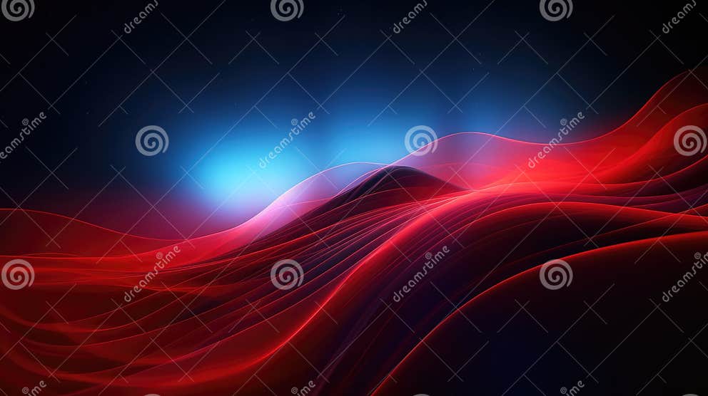 Display red light wave stock illustration. Illustration of screen ...