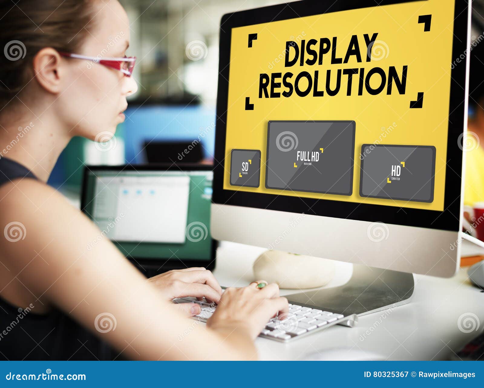 Display Resolution Screen Modern Technology Concept Stock Image - Image ...