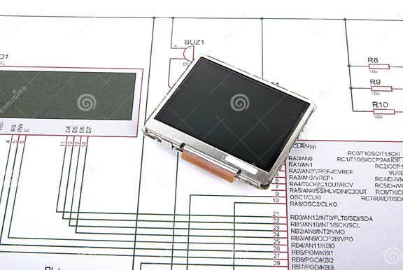 Display and Schematic Diagram Stock Photo - Image of electrical ...