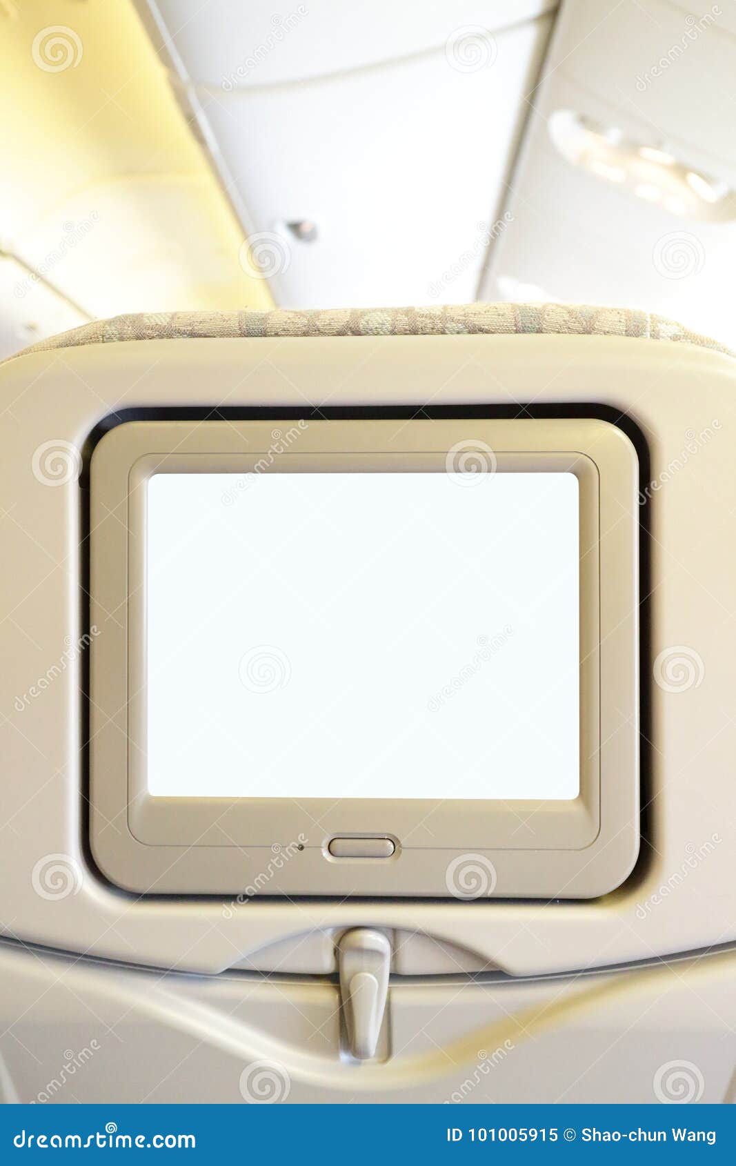 Display Screen in the Airplane Stock Image - Image of cabin, plane ...