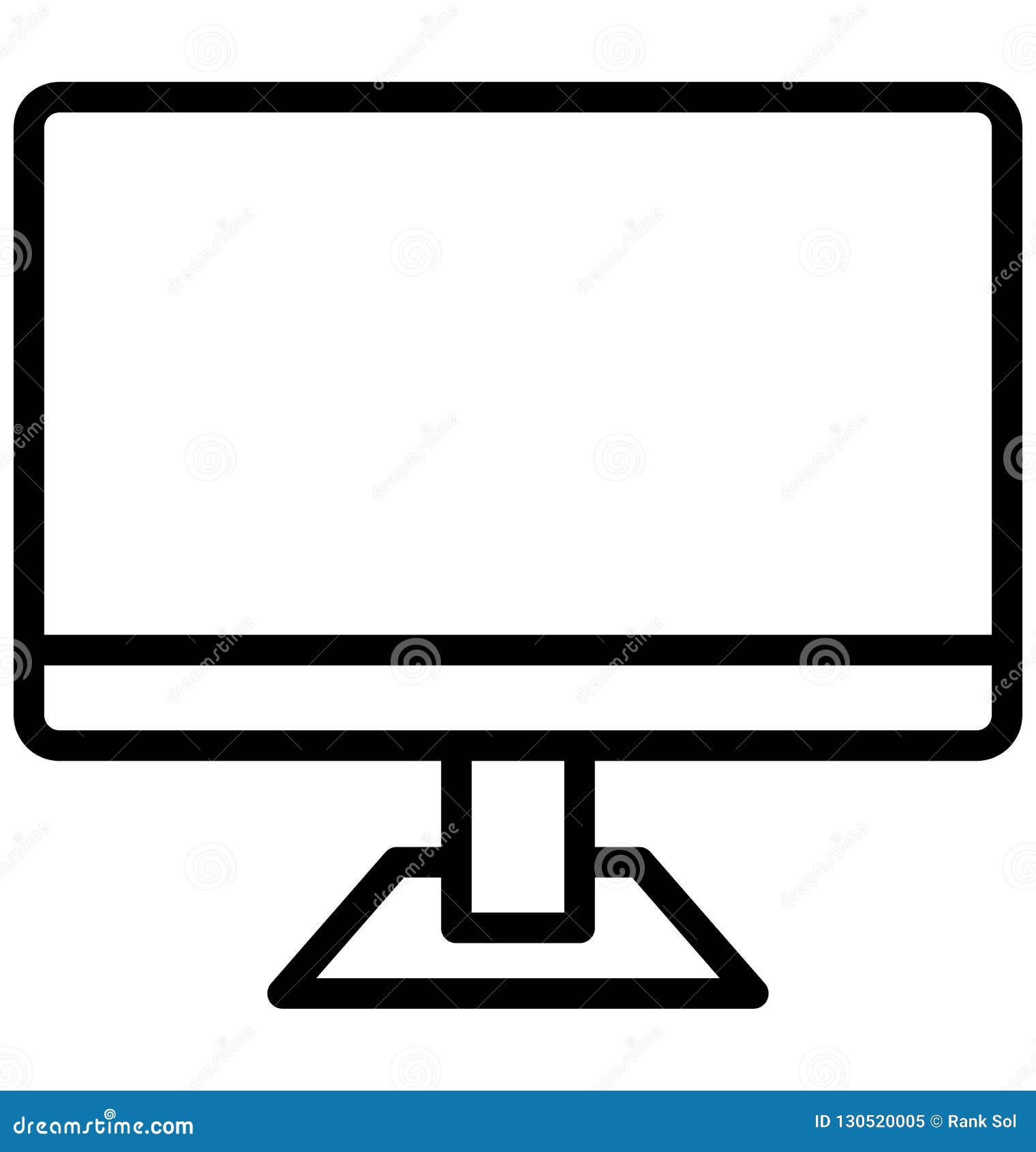 Display, Screen Isolated Vector Icon that Can Be Easily Edited in Any ...