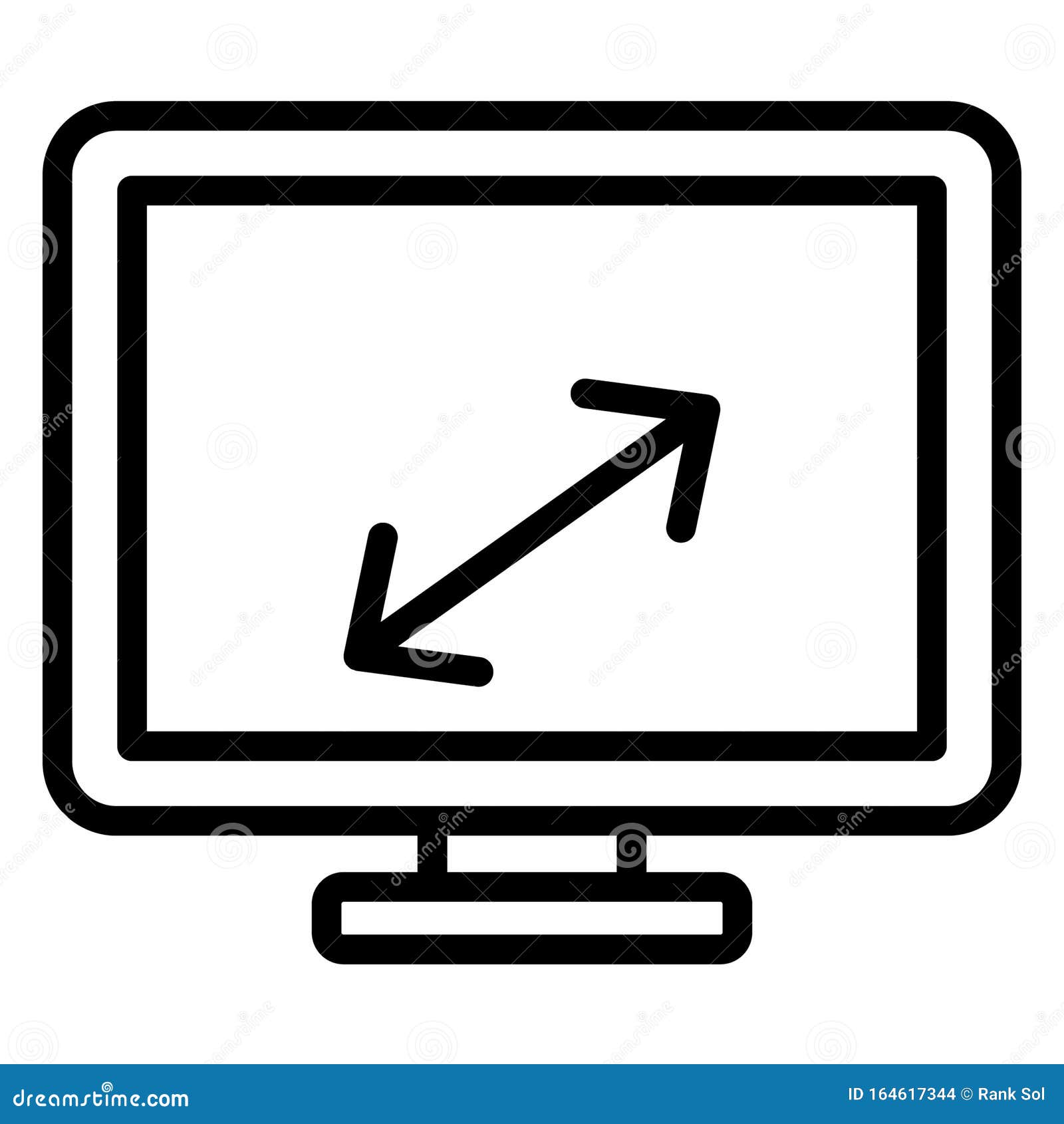 Display Settings Isolated Vector Icon Fully Editable Stock Vector ...