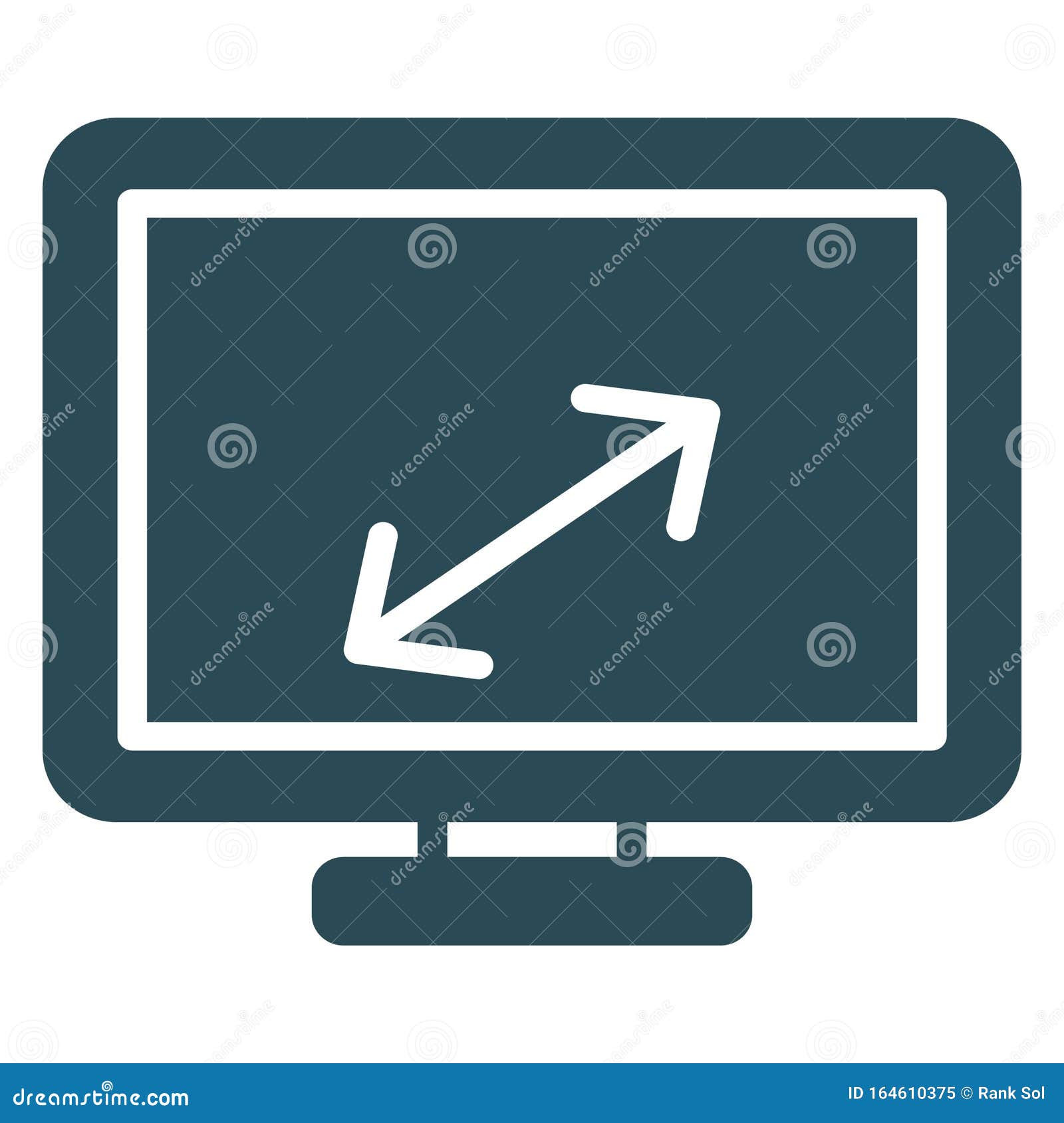Display Settings Isolated Vector Icon Fully Editable Stock Vector ...