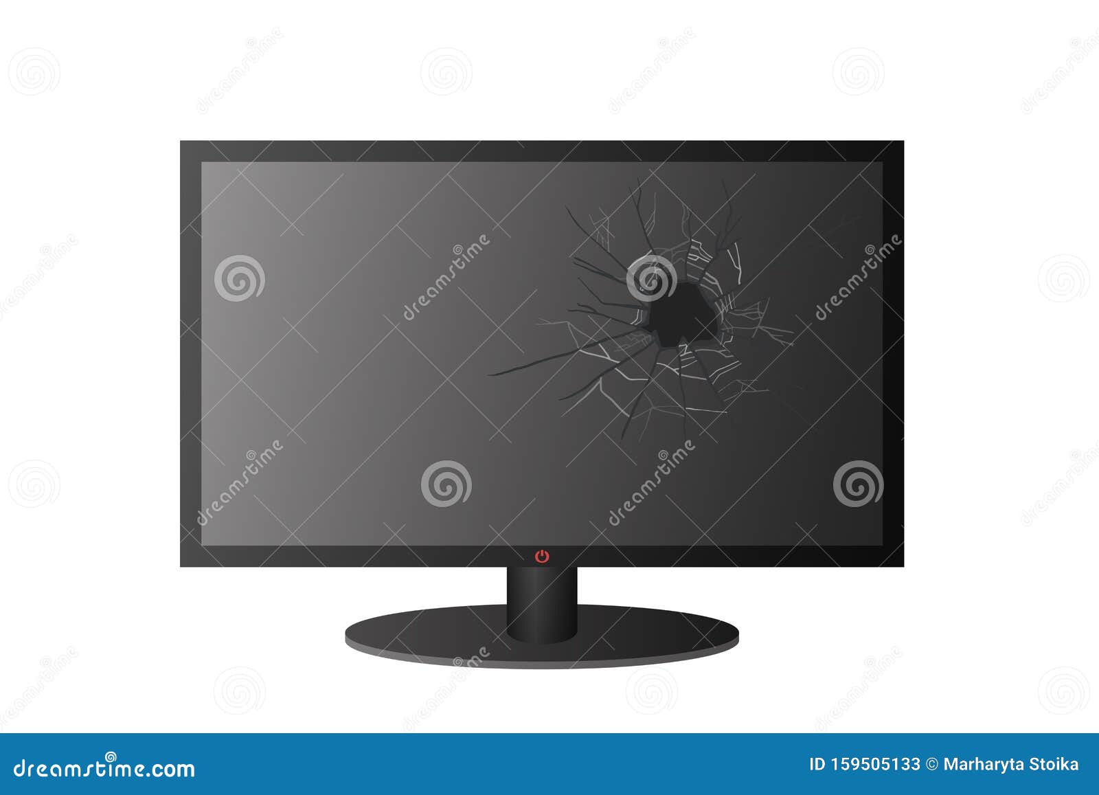 Display smash. stock vector. Illustration of flat, electronic - 159505133