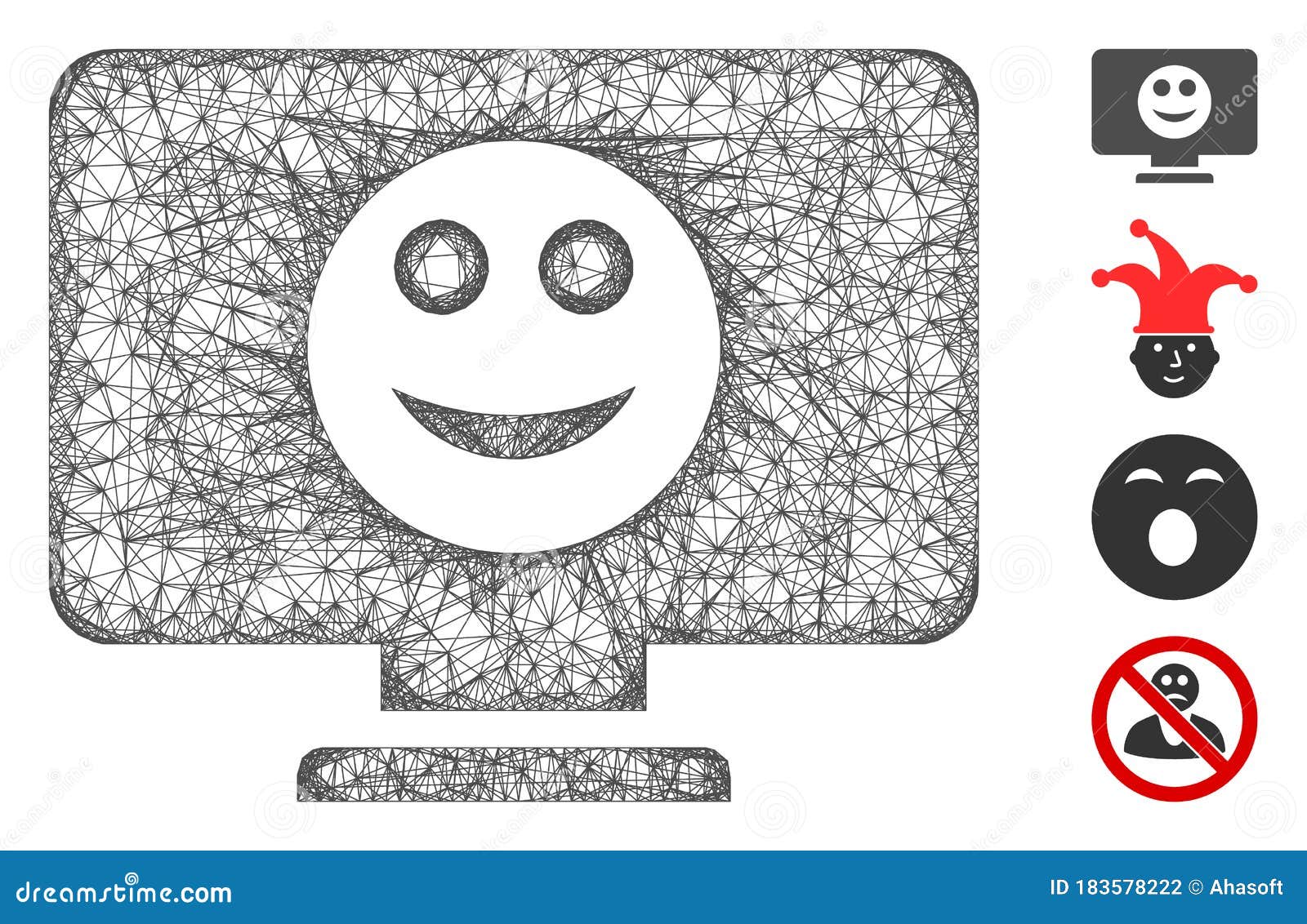 Display Smile Web Vector Mesh Illustration Stock Illustration ...