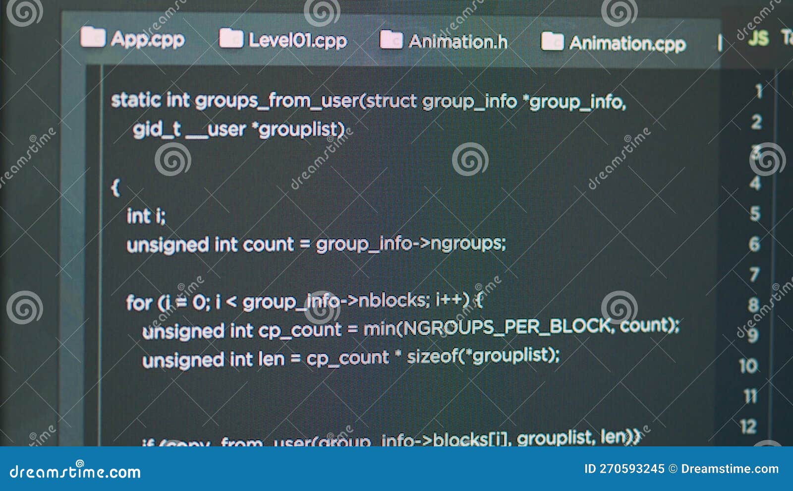 Display Of Software Developer Typing Database Functions Script On Html Terminal Window Stock