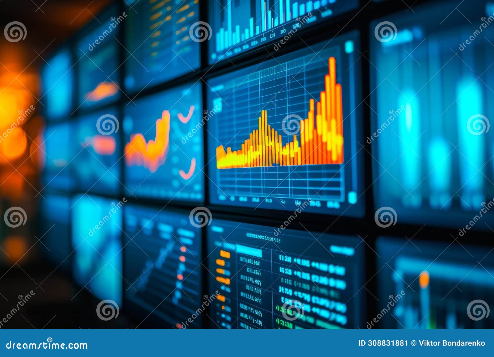 Display with Sports Graphs, Analytics and Statistics of a Sport Match ...