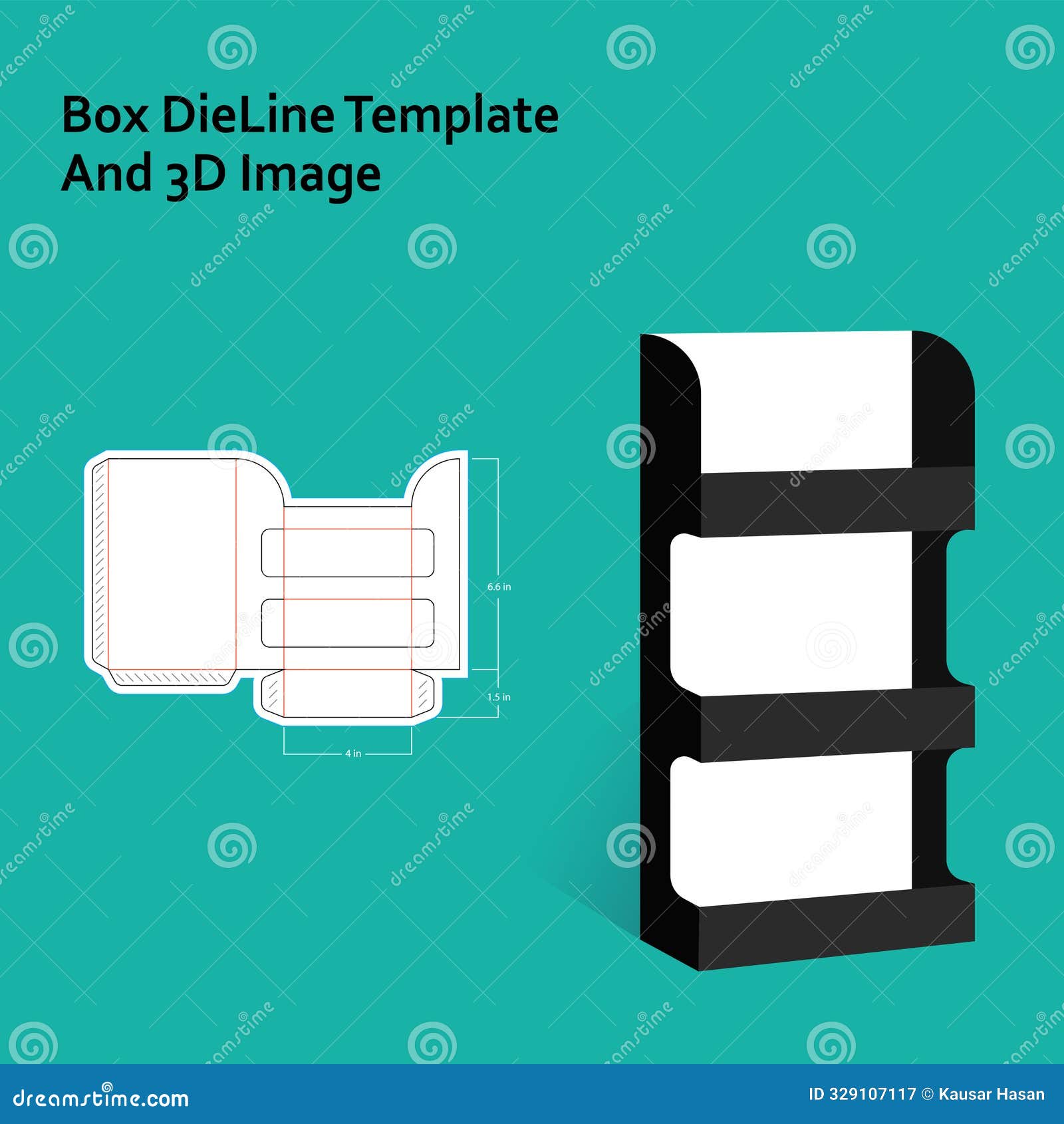 Display Stand Box Die Line Template, Vector Design Stock Vector ...