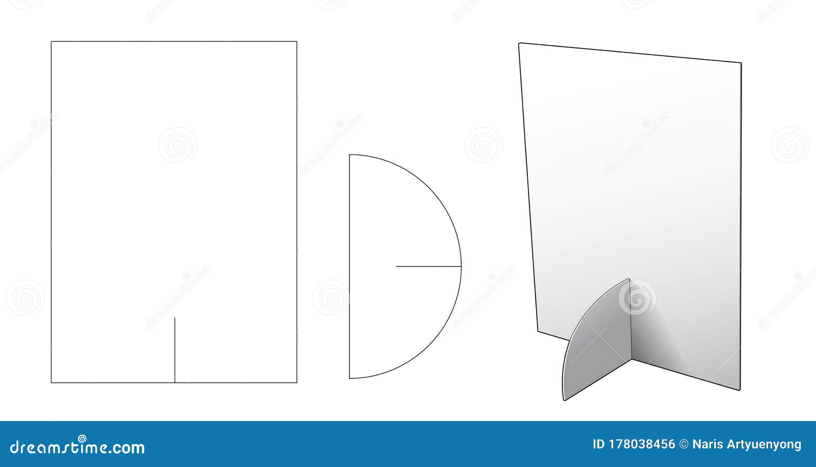 Display Stand Die Cut Template Stock Vector - Illustration of packaging ...