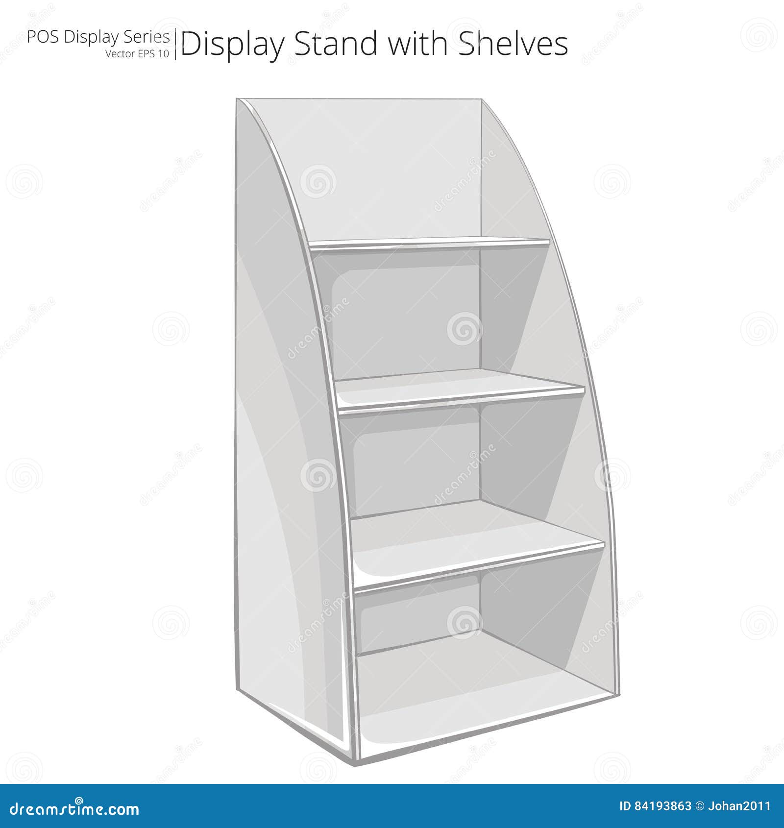Display Stand with Shelves. Stock Vector - Illustration of shelves ...