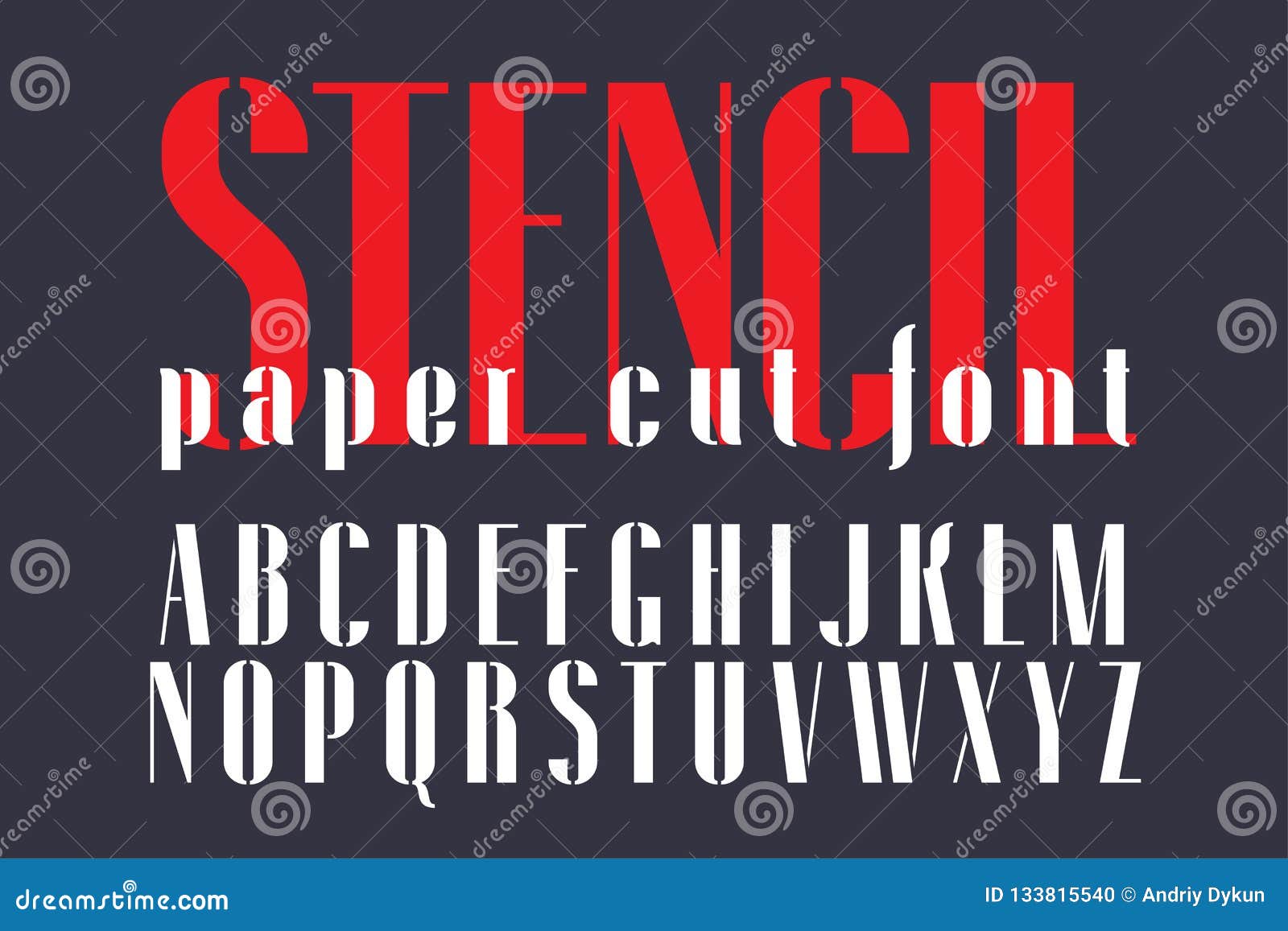 Display Stencil Sans Serif Font Stock Vector - Illustration of read ...