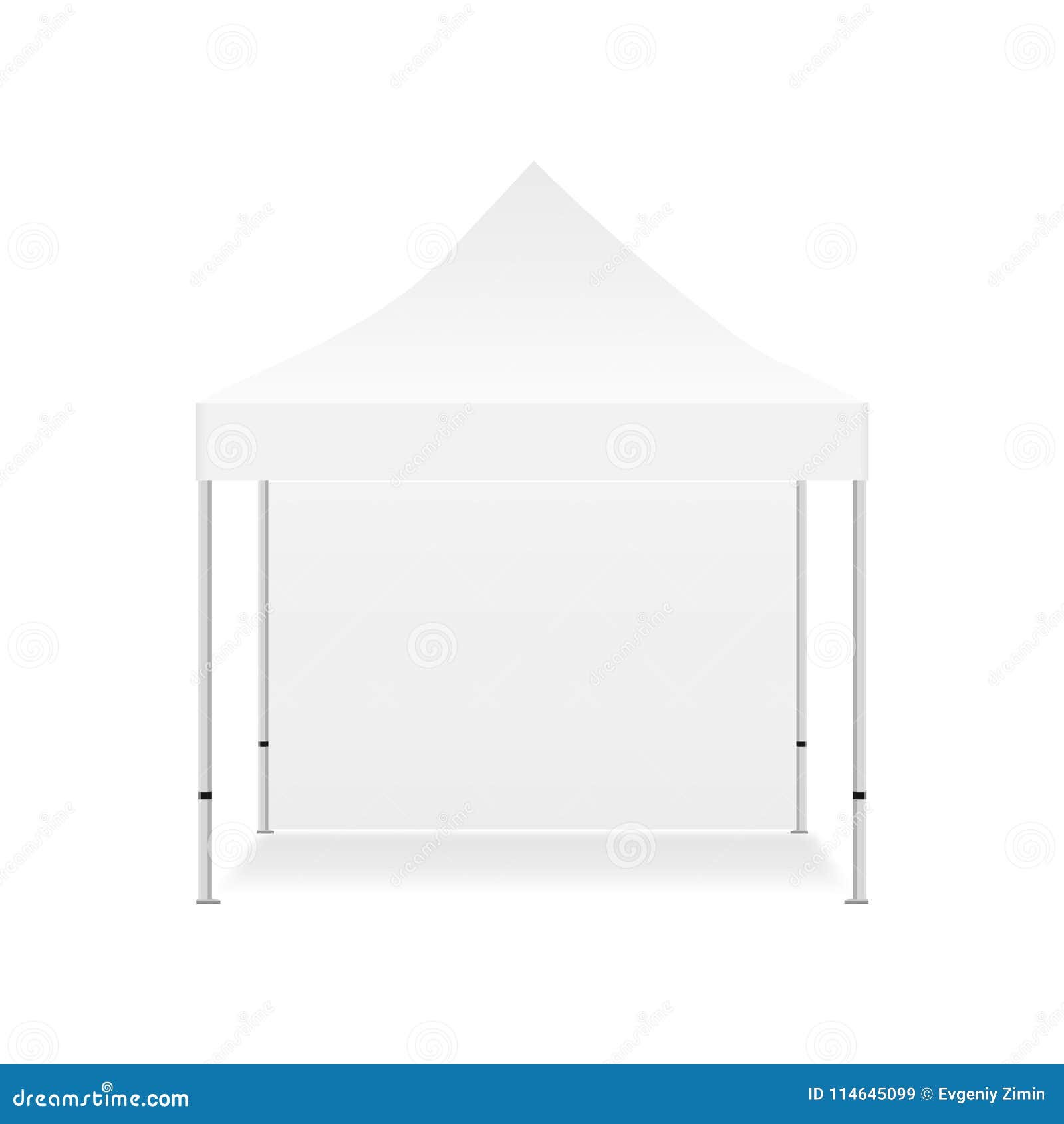 Display Tent Mockup with One Wall Stock Vector - Illustration of ...
