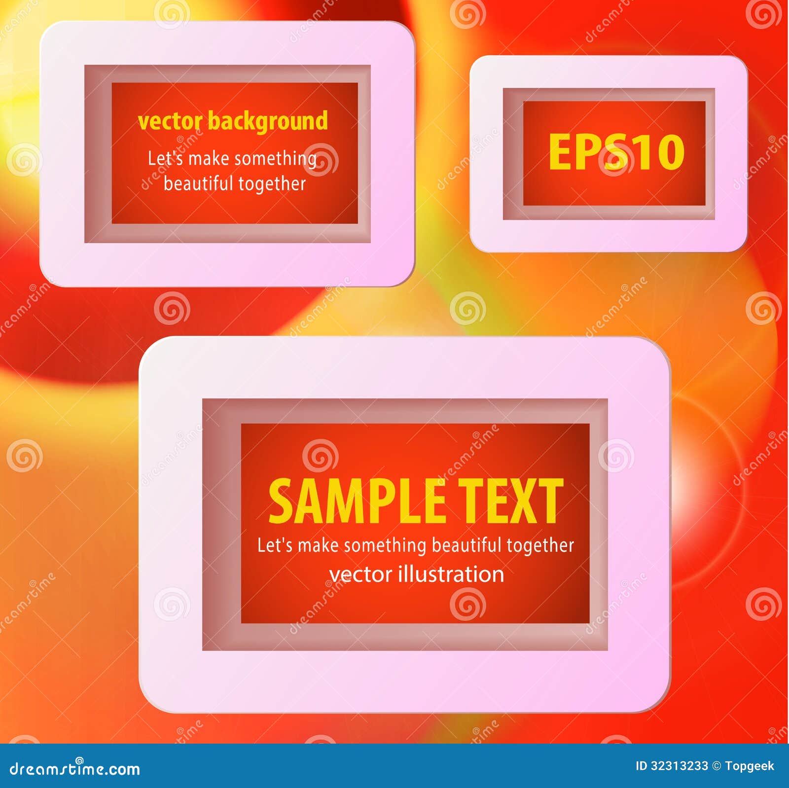Display Text Box Design with Rounded Corners Stock Vector ...