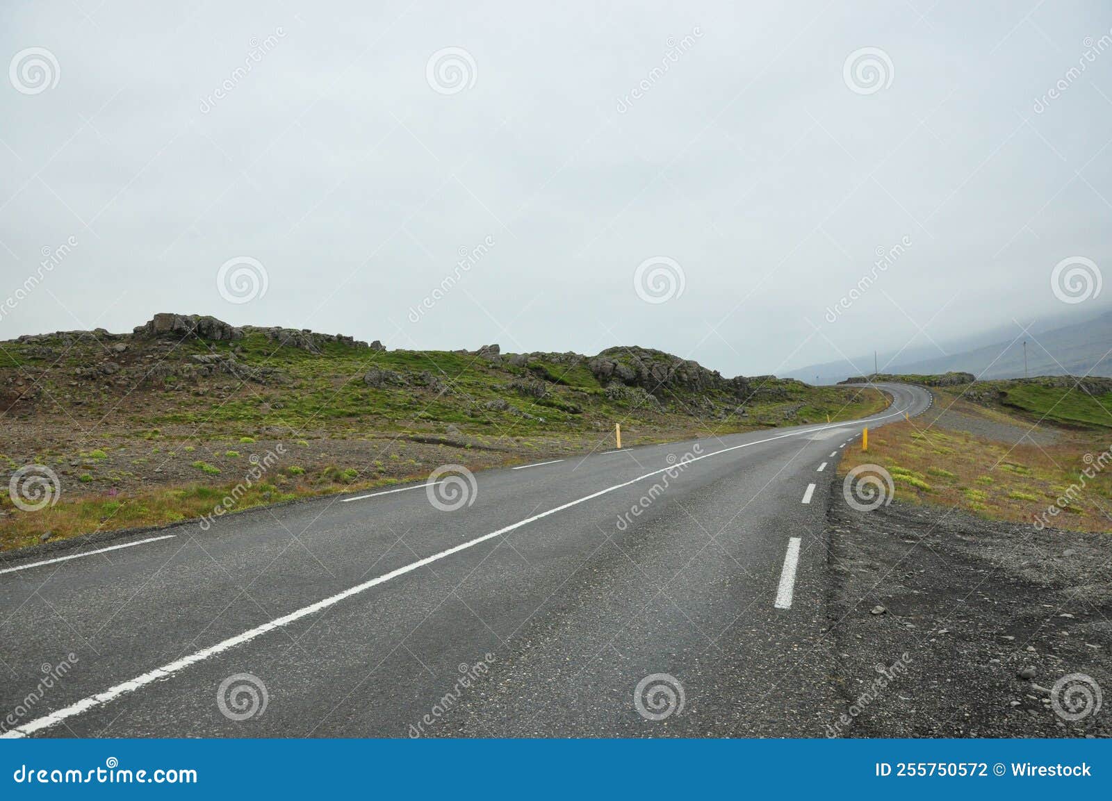 Display of a Twisted Road in Iceland Stock Photo - Image of curve ...