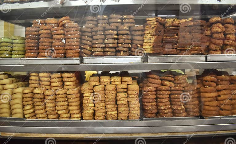 Display of Various Crunchy Cookies and Biscuits Arranged Inside a ...