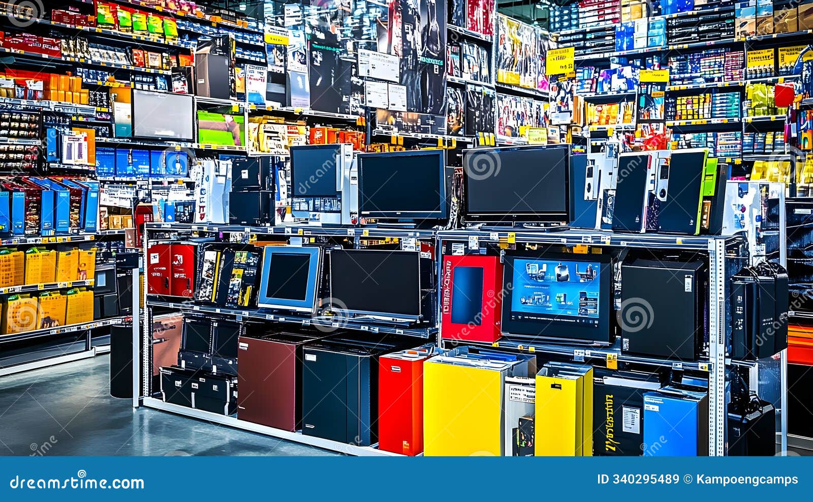 Display of Various Electronic Devices in a Retail Store Setting Stock ...