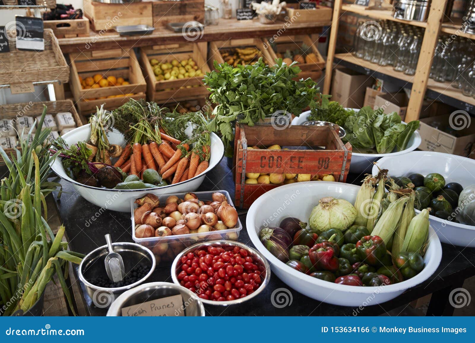 Display of Vegetables in Sustainable Plastic Packaging Free Grocery ...