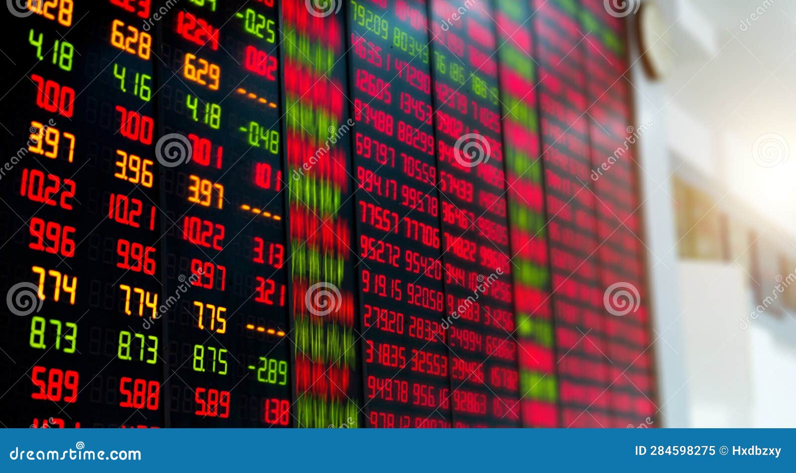 Display View of Stock Market Quotes Stock Image - Image of risk, color ...