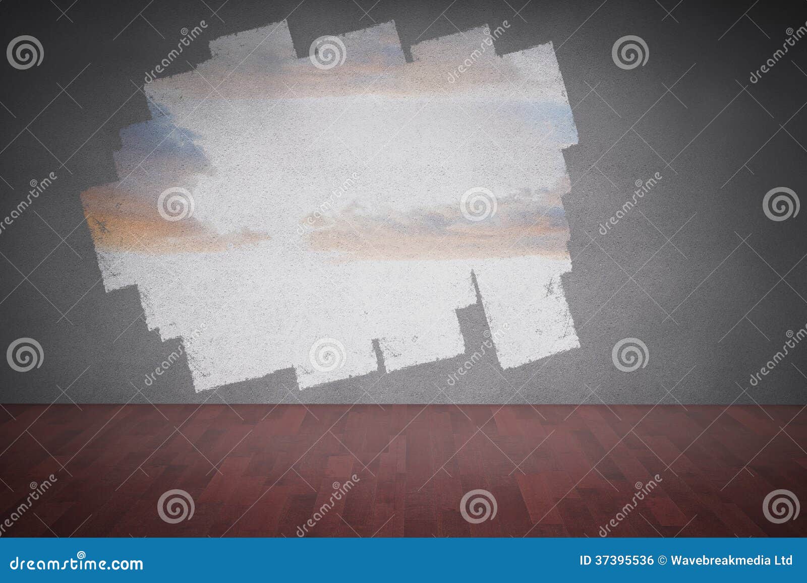 Rip On Wall Showing Technology Interface Stock Image | CartoonDealer ...