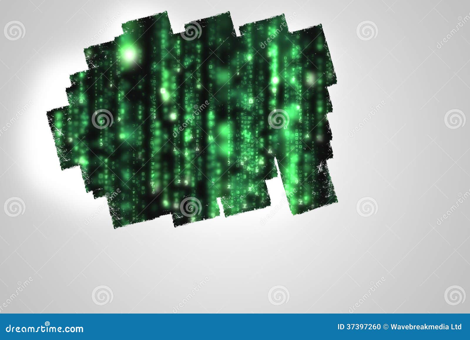Display on Wall Showing Matrix Stock Illustration - Illustration of ...