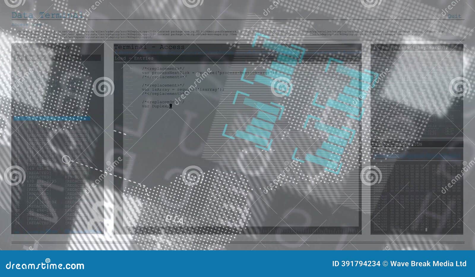 Set Code Terminal, MySQL Code, Browser With Exclamation Mark And Laptop Icon. Vector Royalty ...