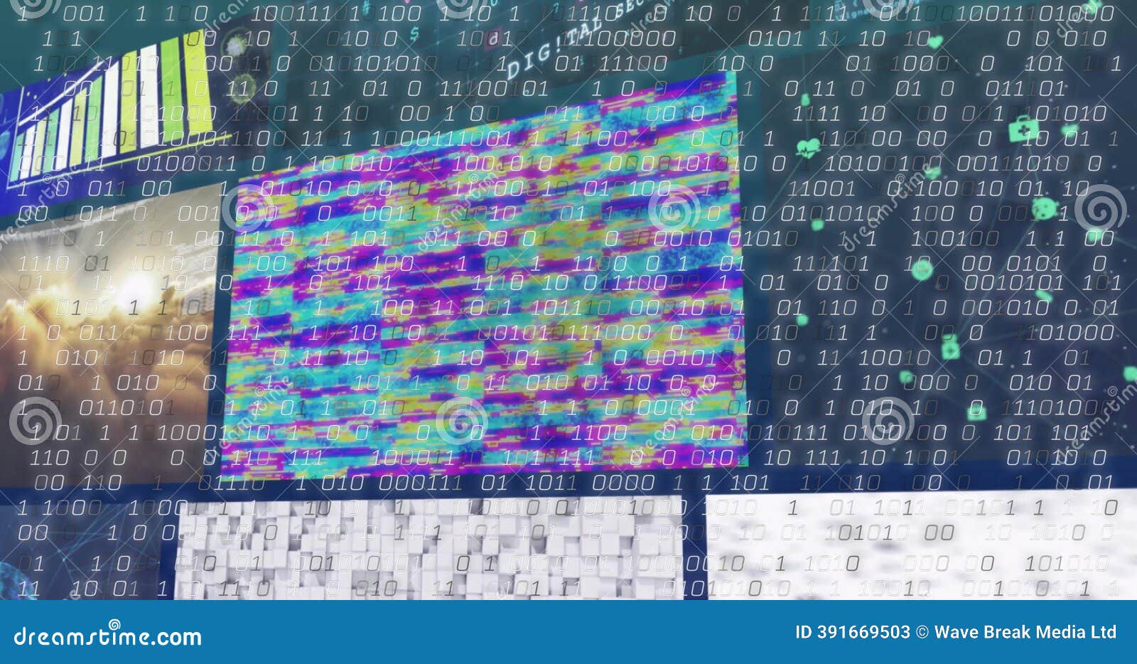 Glitch Icons Set. Interface Navigation Elements With Glitchy Effect ...