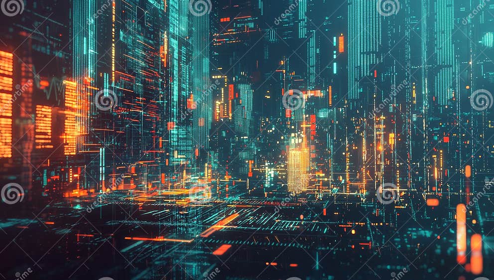 Displaying Glowing Graphs and Charts, Symbolizing the Power of Advanced ...